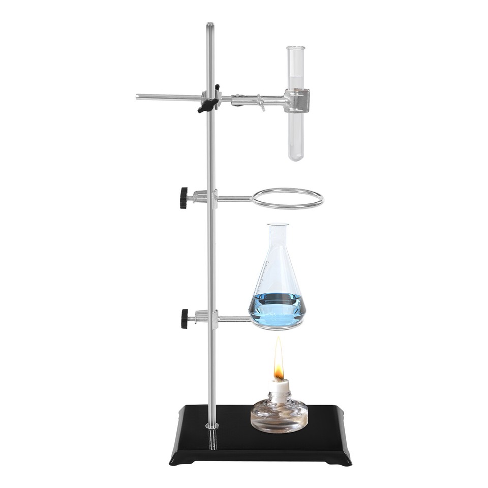 Lab Iron Stand Flask Condenser Clamp Ring Rack Set Support Holder ...