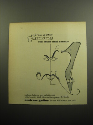 1957 Andrew Geller Gamins Shoes Ad - The short-heel fashion | eBay