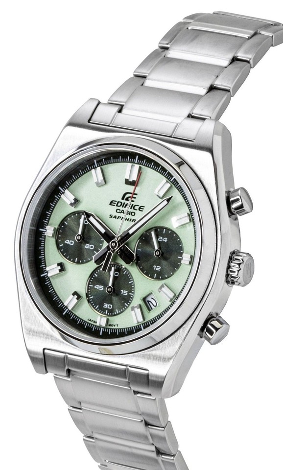 Casio Edifice Chronograph Green Dial Quartz 100M Men's Watch EFB-730D ...