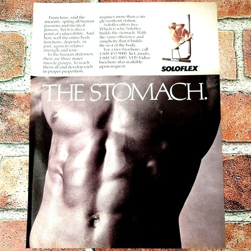 1984 Soloflex Workout Sexy 6-Pack Abs Man Stomach Muscles Vtg Print Ad ...