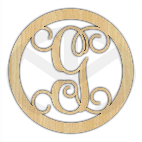 Custom Wooden Initial, Round, Various Sizes, Unfinished, Laser Cut | eBay