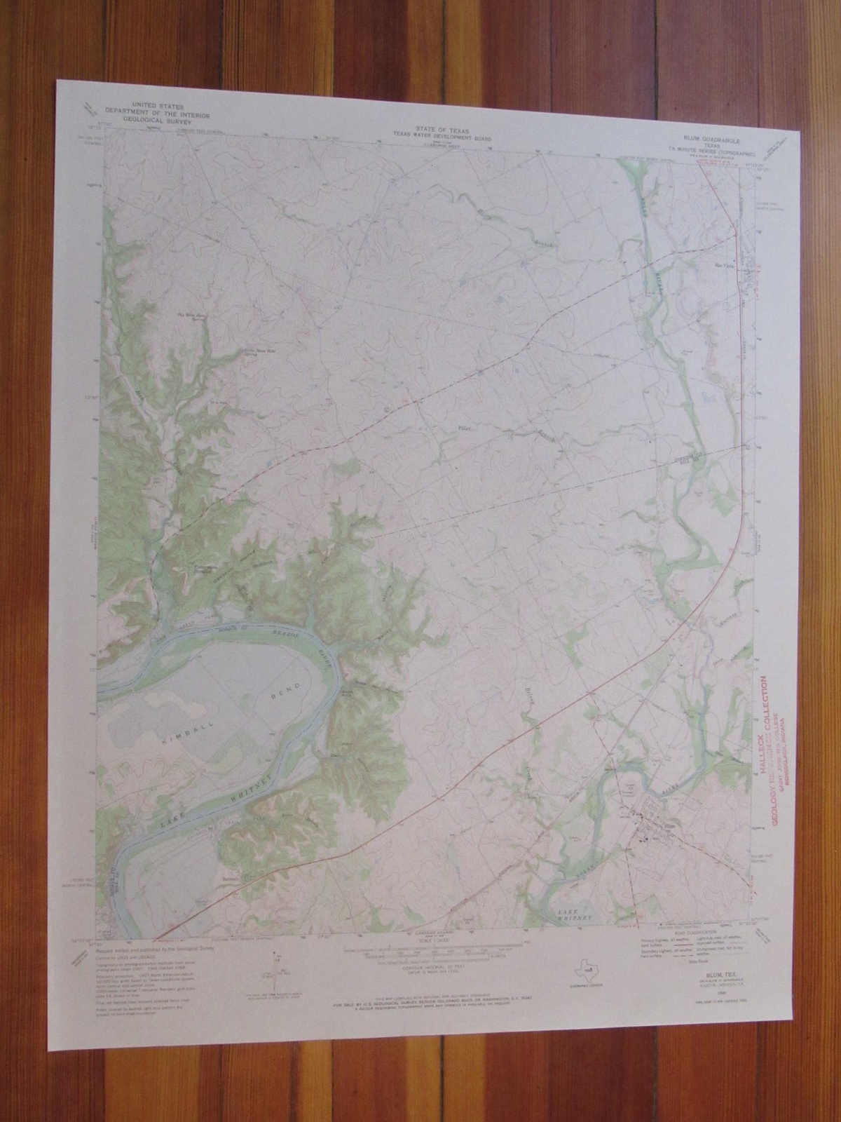 Blum Texas 1971 Original Vintage USGS Topo Map | eBay