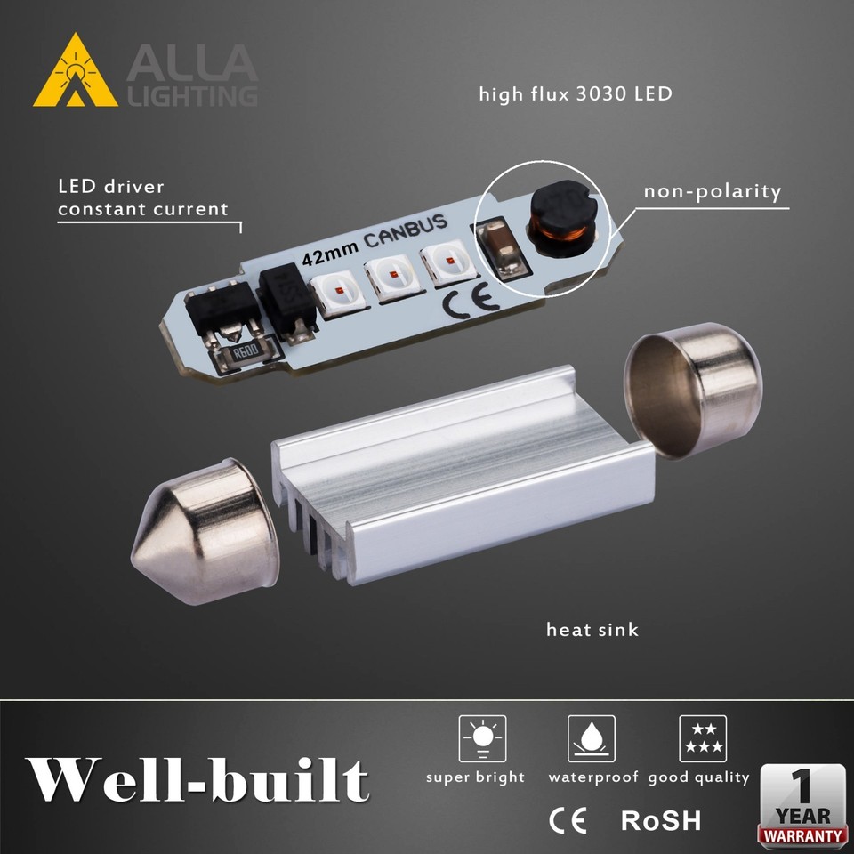 Alla Lighting 3-LED 577 Center High Mount Stop Lamp 3rd Brake Light ...