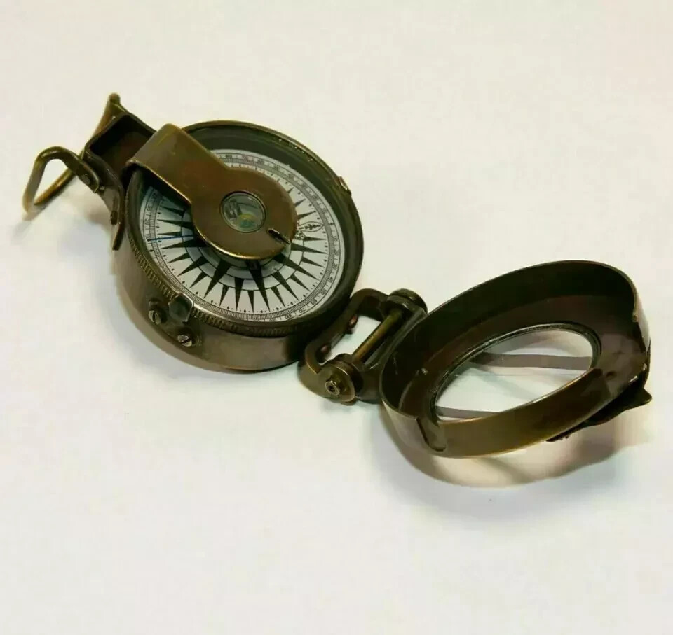 WWII Military compass Antique Nautical Brass Vintage Pocket Compass | eBay
