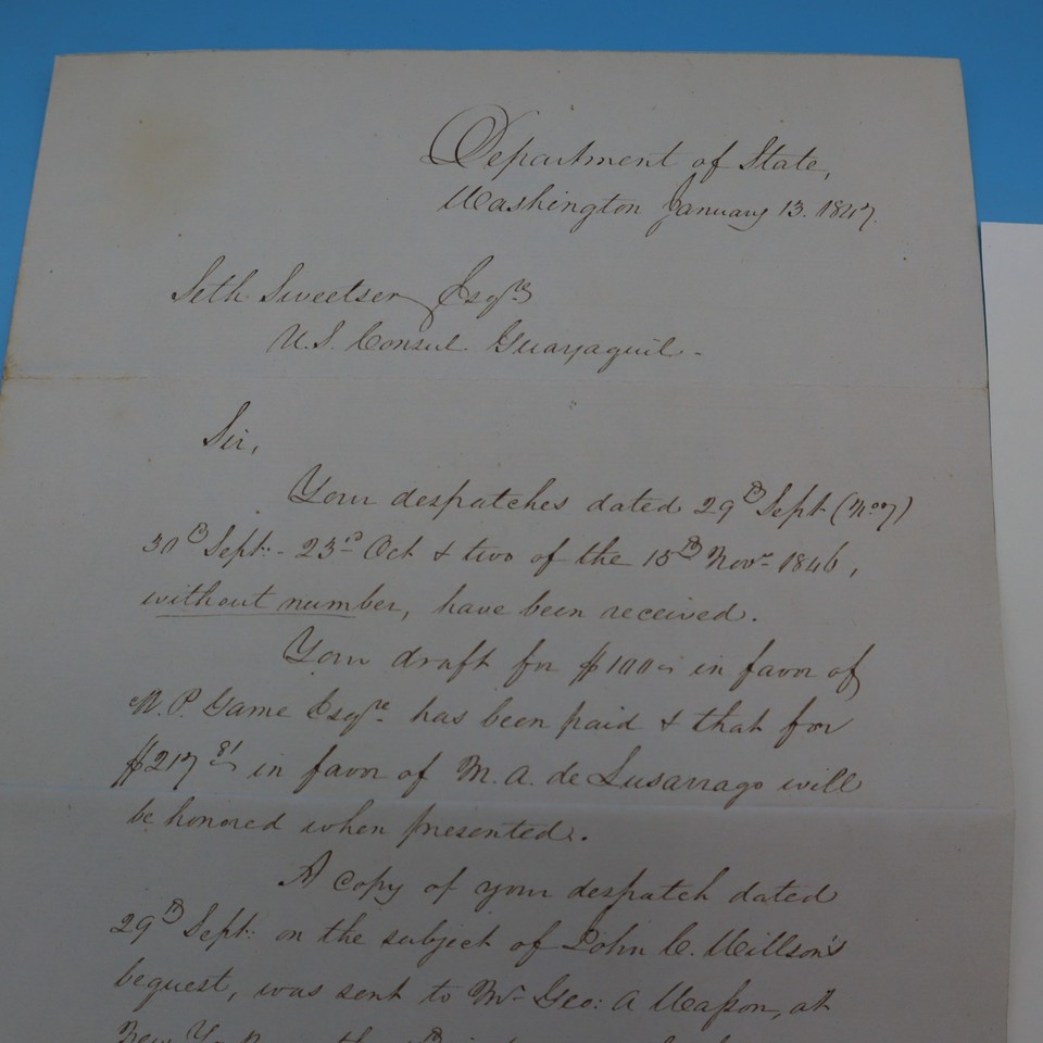 President James Buchanan signed Hand Written Letter HISTORIC AUTO LOA ...