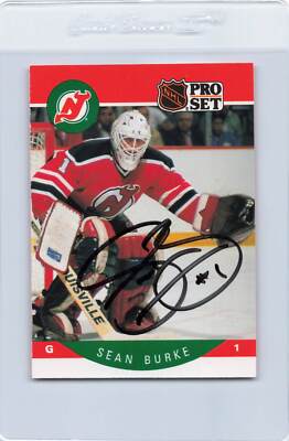 1990/91 Pro Set #164 Sean Burke Devils Signed Auto *J6692 | eBay