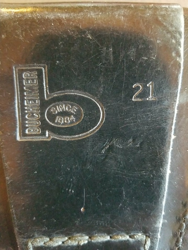 Black Leather BUCHEIMER HANDCUFF Belt CASE Pouch 21 | eBay