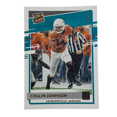 2020 DONRUSS RATED ROOKIES CANVAS #347 COLLIN JOHNSON RC JAGUARS Rookie ...