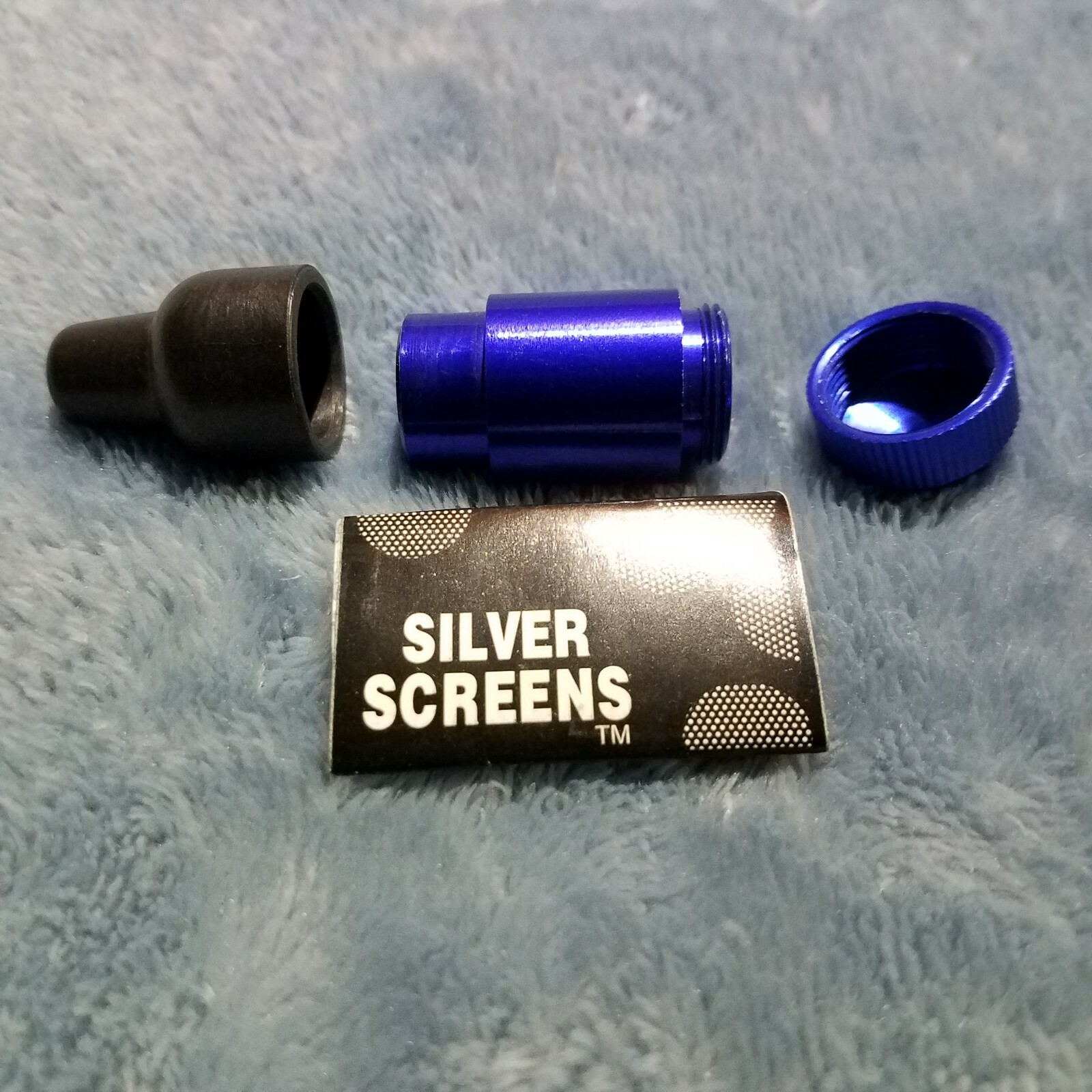 NEW Small Blue Bullet Smoking Pipe Tobacco Herb Portable Metal Pocket ...