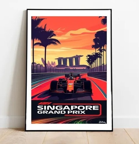 Singapore Grand Prix Formula One F1 Poster - Matte Vertical Posters | eBay