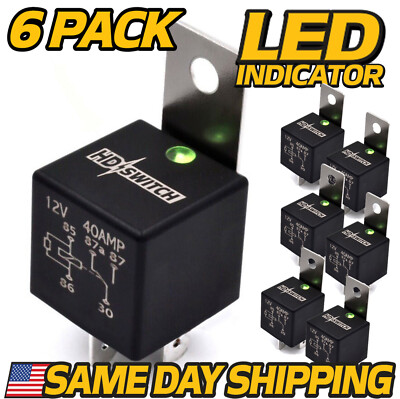 (6) 12V Sealed Relay 026237 for Hustler Super Z Super Mini Z XR7 X-One ...