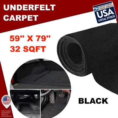 "Black Universal Automotive Carpet 59""X79"" | Front | Polypropylene ...