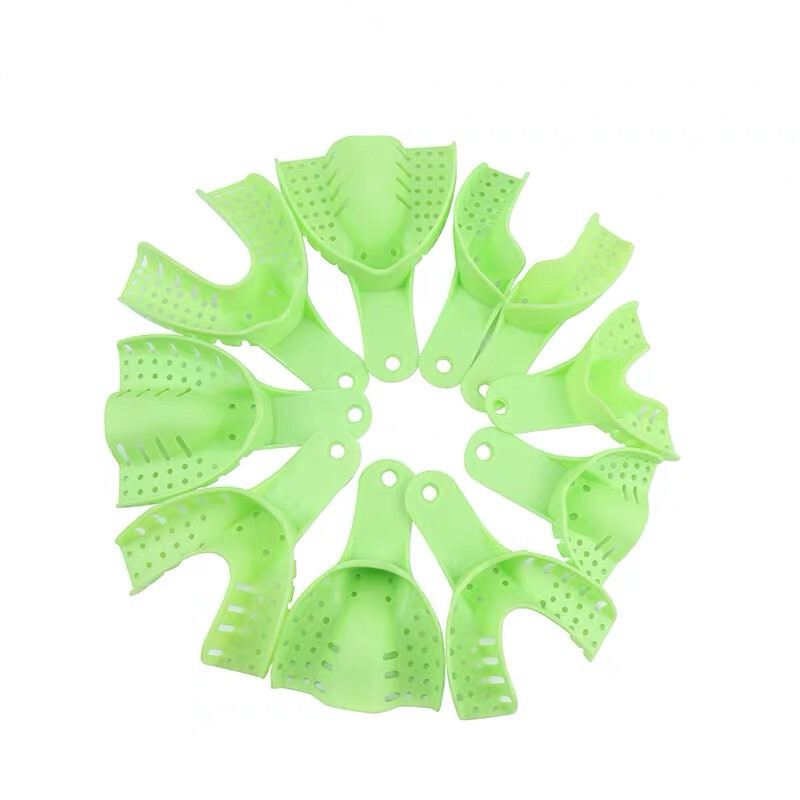 10 Pcs/Set Plastic Dental Disposable Supply Impression Trays Kit With ...