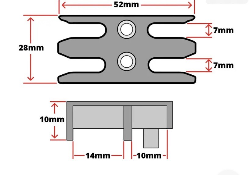 10 x Nico 9003 Window Mushroom Espag Striker Keep Plate uPVC Timber ...