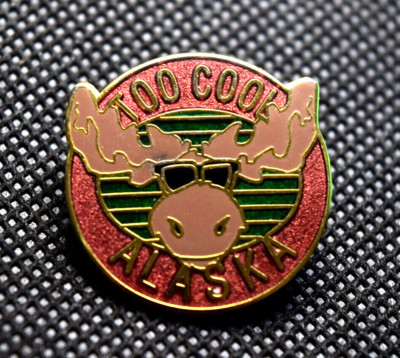 Alaska Moose Pin _ Too Cool Moose Ski & Petroleum Areas | eBay