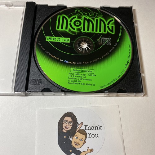 Rage Incoming 1997 PC CD-ROM Software Video Game Disc Only Tested | eBay