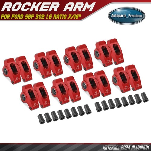Red 2024 Aluminum Roller Rocker Arm for Small Block Ford SBF 302 1.6 ...