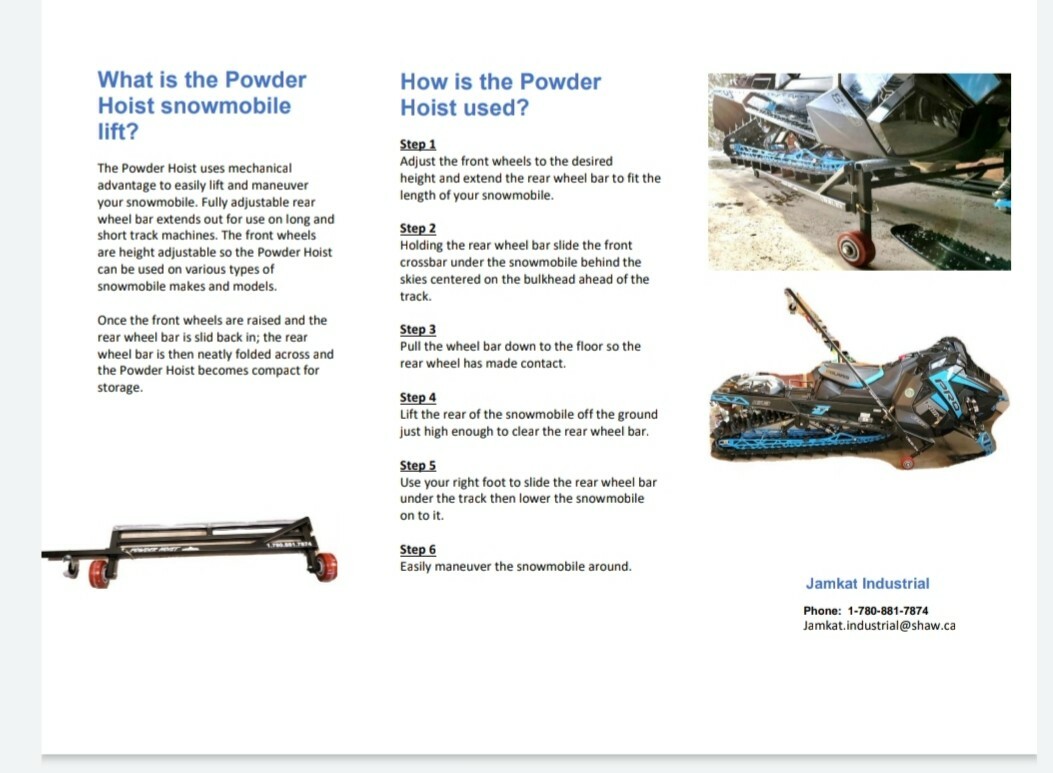 Snowmobile lift, Lifter, Dolly, Cart, Hoist, Sled Lift, Powder Hoist | eBay