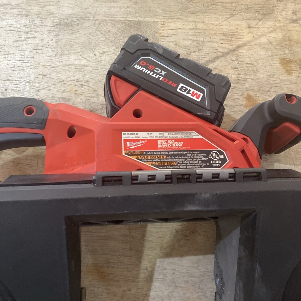 Milwaukee 2929S-20 M18 FUEL Brushless Cordless Deep Cut Band Saw W/ XC5 ...
