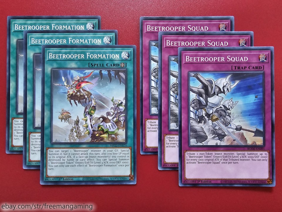 Yugioh Beetrooper Deck 55 Card Sting Lancer Complete Budget Tournament ...