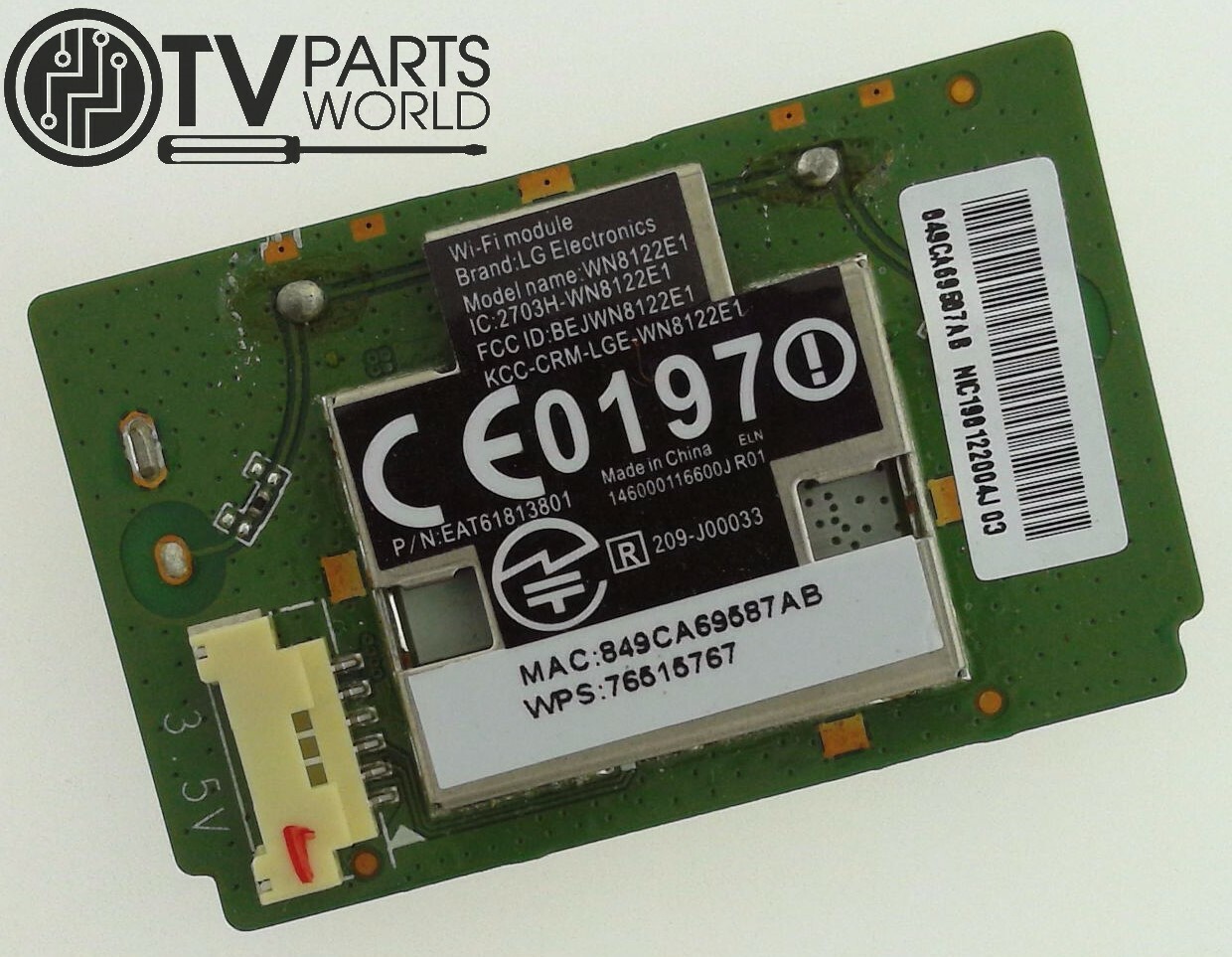 LG 47LN5750-UH TV WiFi Module EAT61813801 209-J00033, 2703H-WN8122E1 | eBay