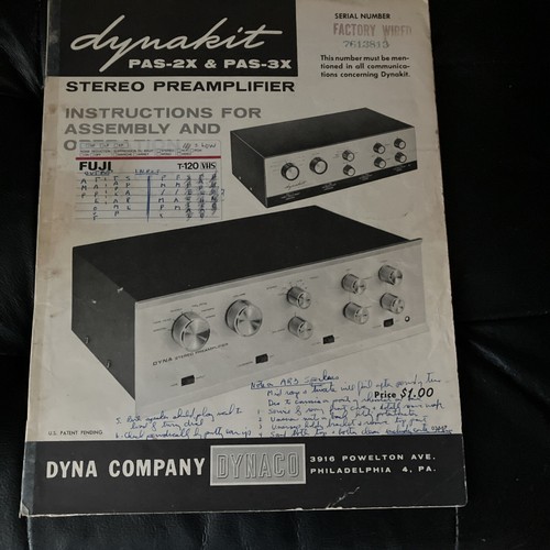 dynaco Pas 2X & Pas 3X Stereo Pre Amplifier Vintage Instruct Assembly Operation | eBay