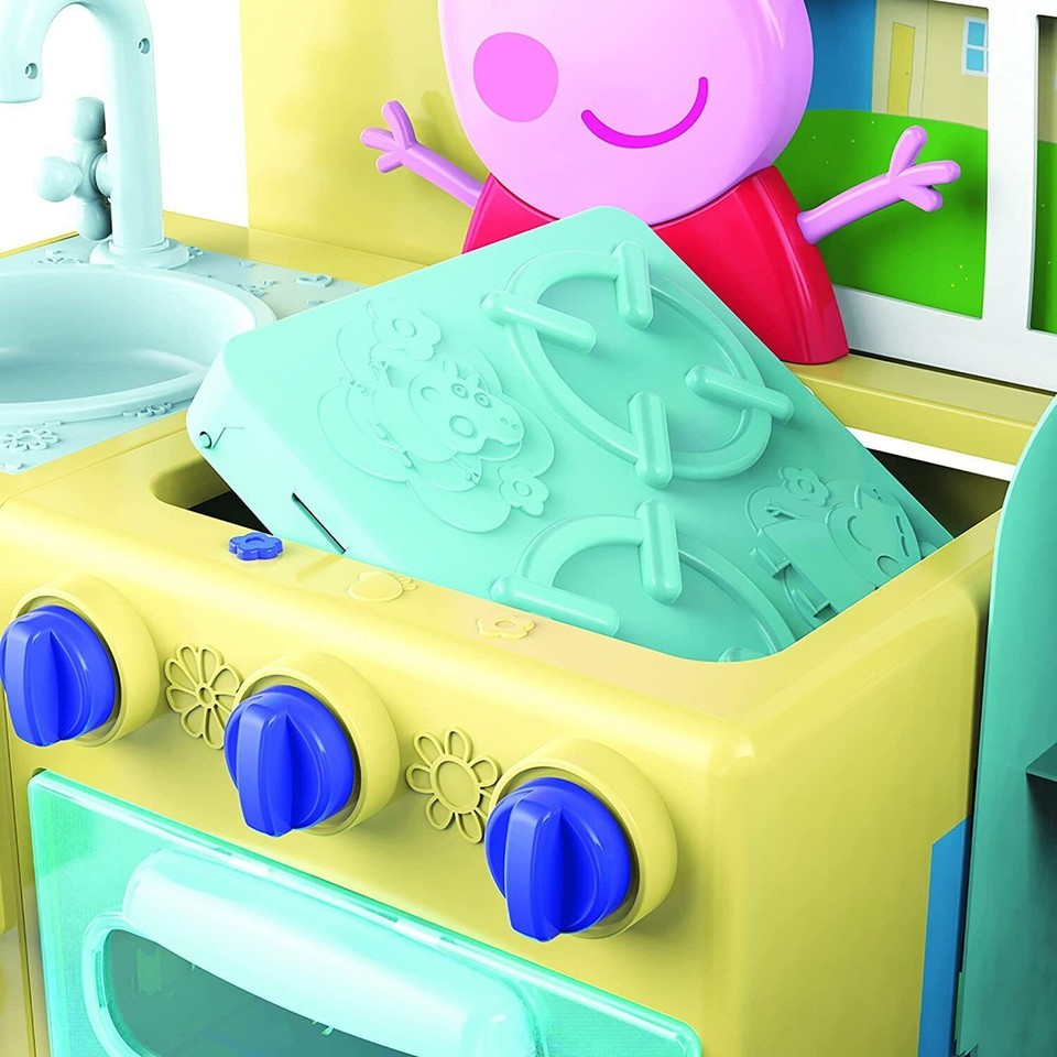 Peppa Pig House Kitchen Set with Accessories Electronic Sounds Peppa ...