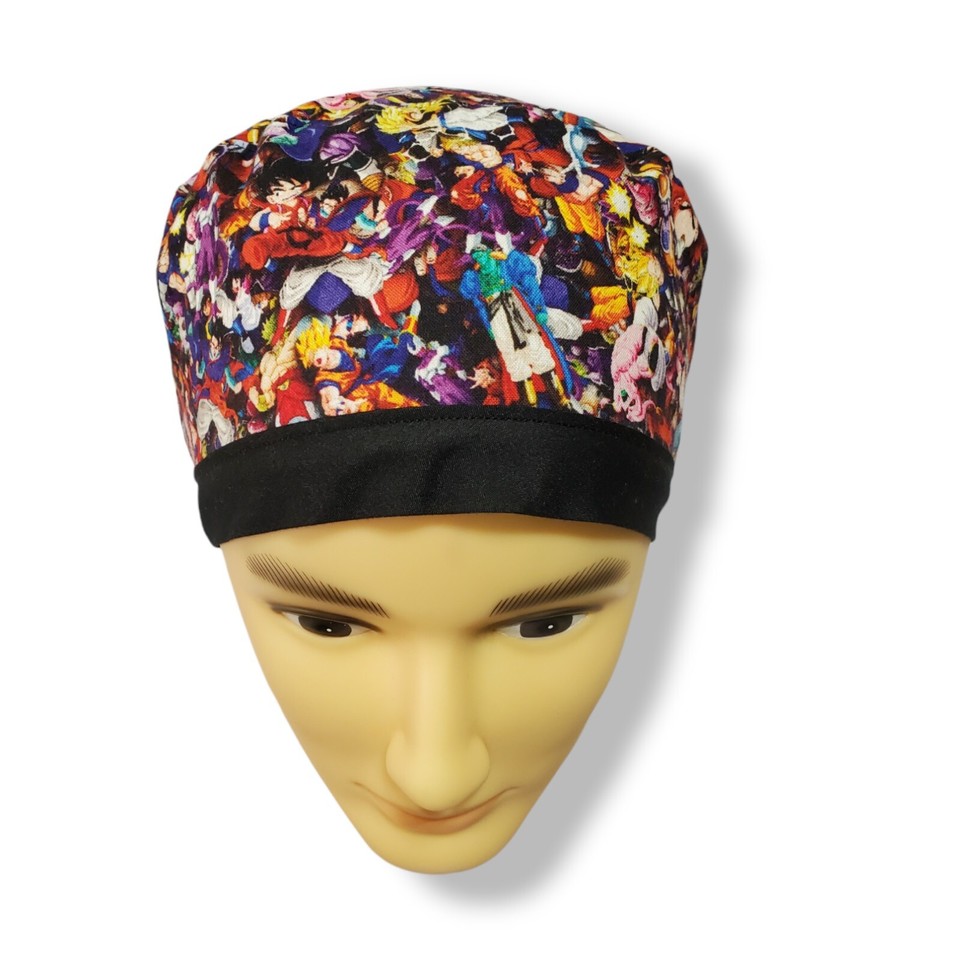 Dragon ball and friends short Surgical Scrub Hat Scrub Cap USA Made men ...