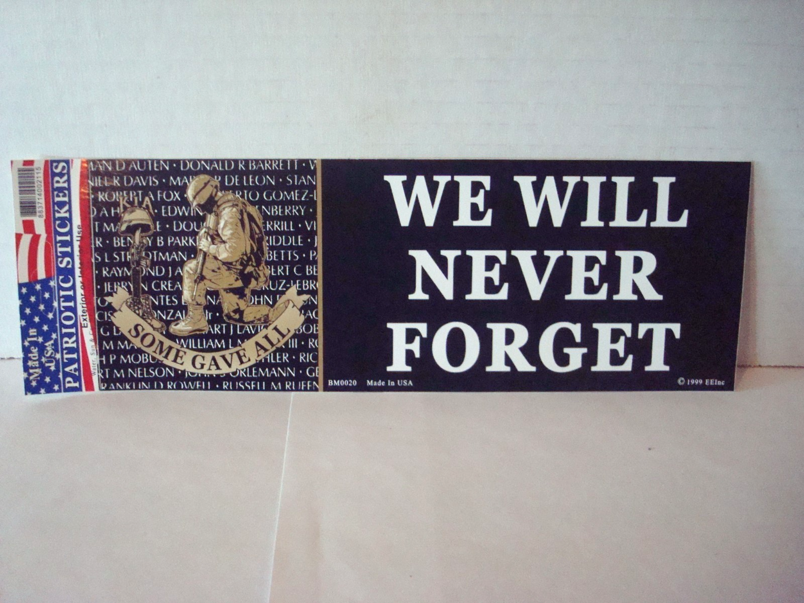 MILITARY HERO WE WILL NEVER FORGET BUMPER STICKER DECAL made in USA | eBay