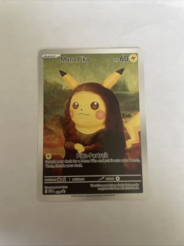 Mona Pika (Pikachu) - Pokemon x Van Gogh ACG Art DIY Card Custom | eBay