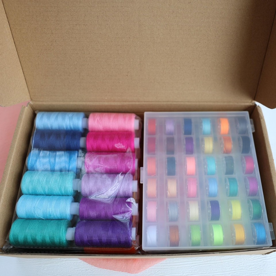 72 PCS Sewing Thread Assortment, 36 Color Thread for Sewing Machine ...