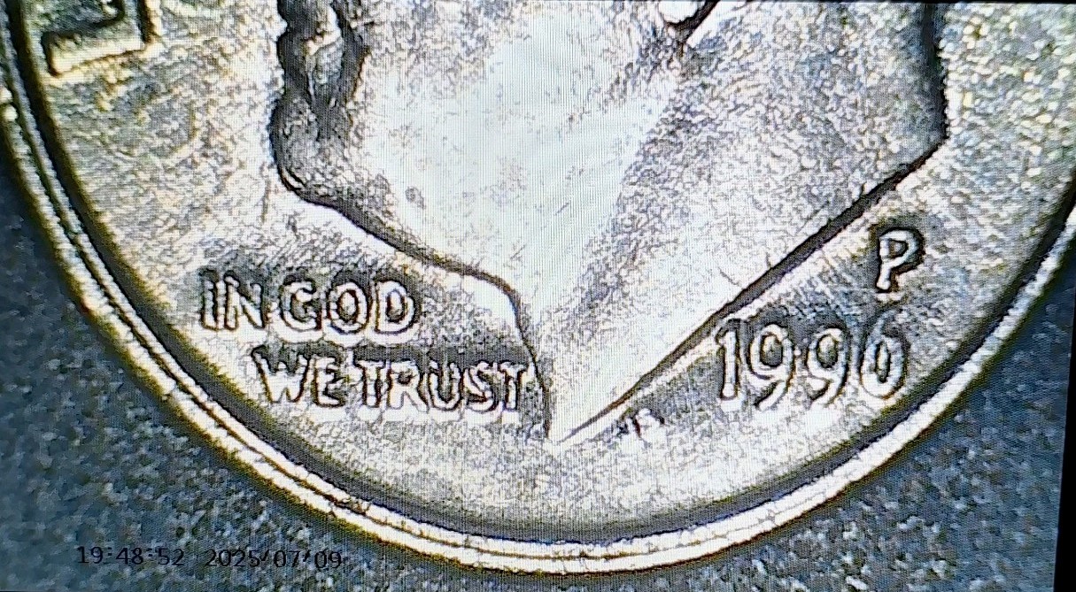 1996 P Roosevelt Dime Error Broadstrike Doubling Obverse & Reverse Rare ...