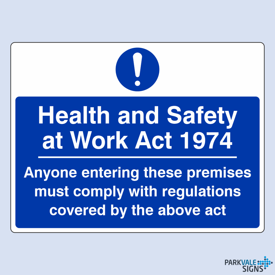 Health And Safety At Work Act 1974 Sign (large) | eBay