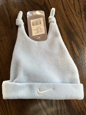 Infant Boys Winter Hat Nike Baby Stocking Cap Baby Blue White Swoosh | eBay