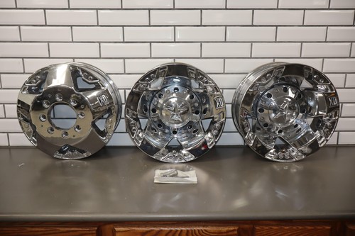 01-07 Chevy GMC 3500 Dually Aftermarket XD Rockstar Chrome Wheels (3 ...