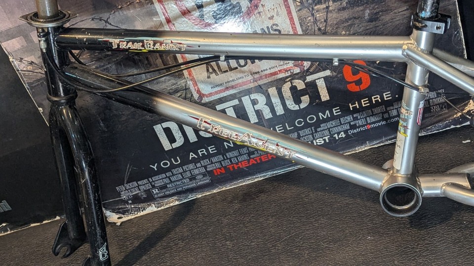 RETRO bmx FREE AGENT BMX frame fork set up 20 in trail bandit 14mm ...