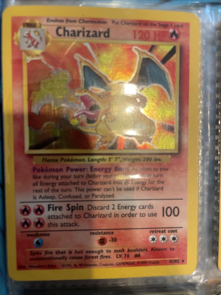 Pokemon Original Charizard Base 4/102 Rare * Holo Card MINT!!!!!! | eBay