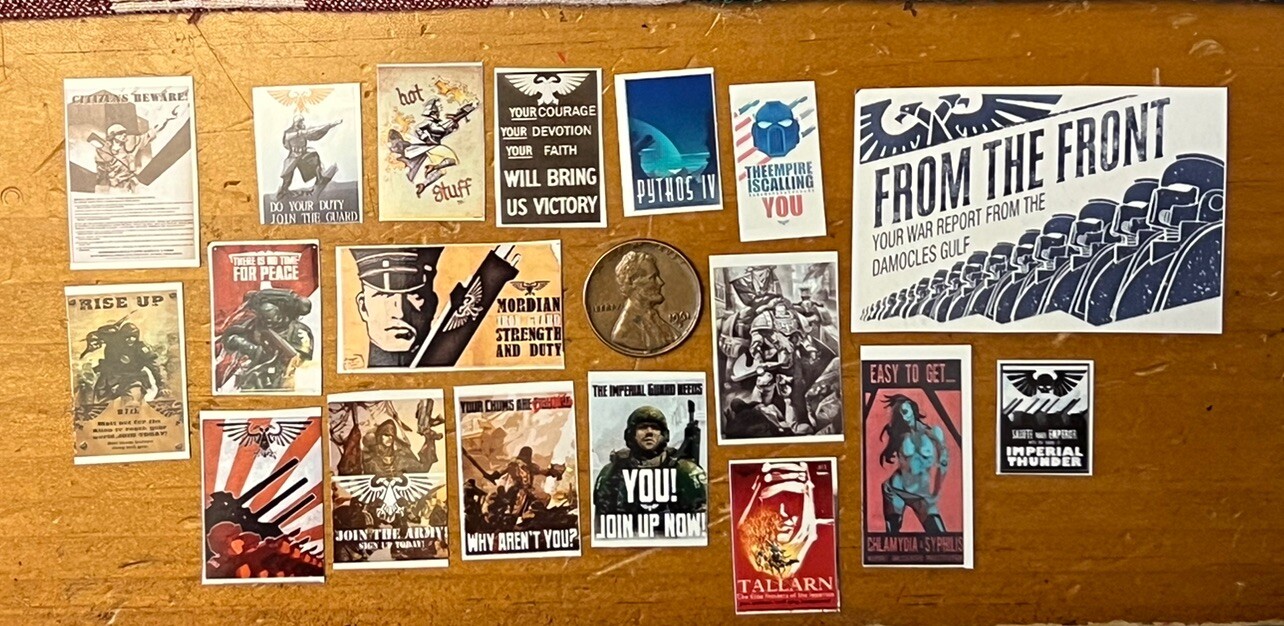 28mm 40k Sci Fi LEGION Empire Propaganda Poster Warhammer Terrain ...