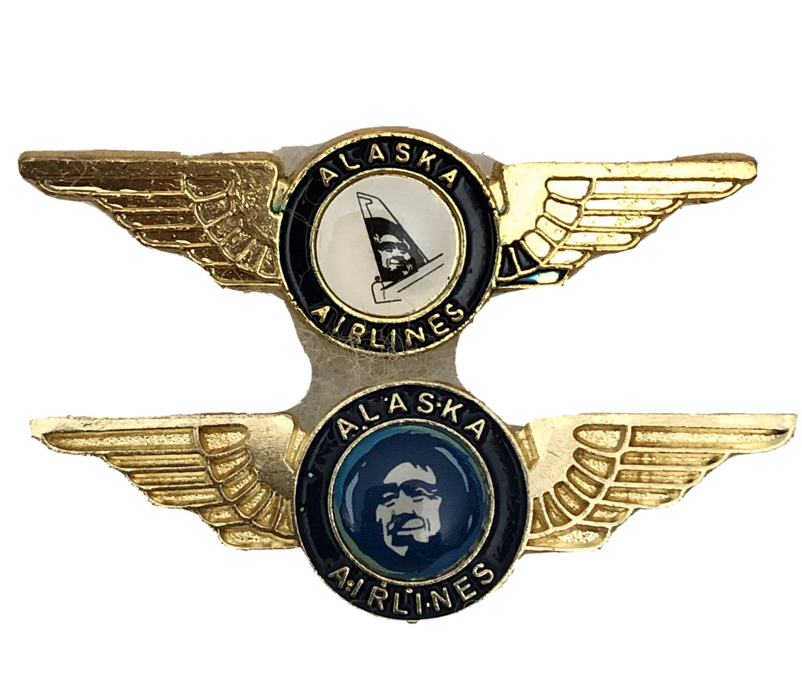 Alaska Airlines Wings Lapel Pins Metal Souvenir Eskimo Advertising Lot ...
