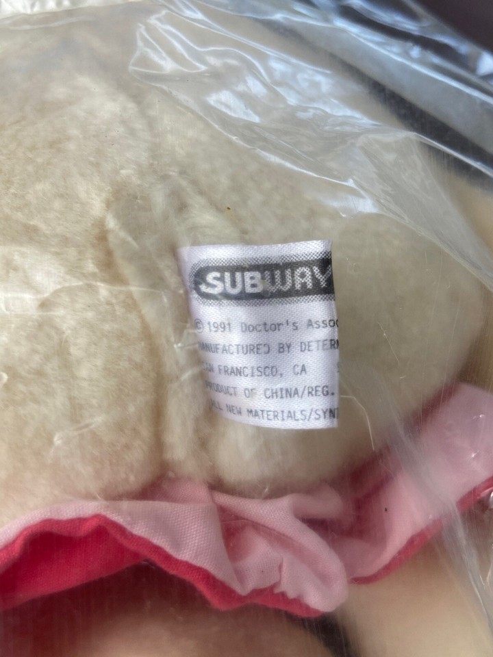 Vintage Subway Plush Toy Promo 1991 - Pearly The Onion Toy - New In Bag ...