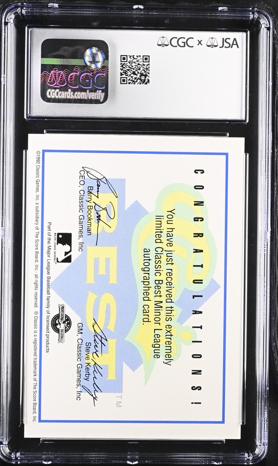 1992 CLASSIC BEST AUTOGRAPHS MIKE SCHMIDT AUTO CGC 9 JSA AUTO 10 | eBay