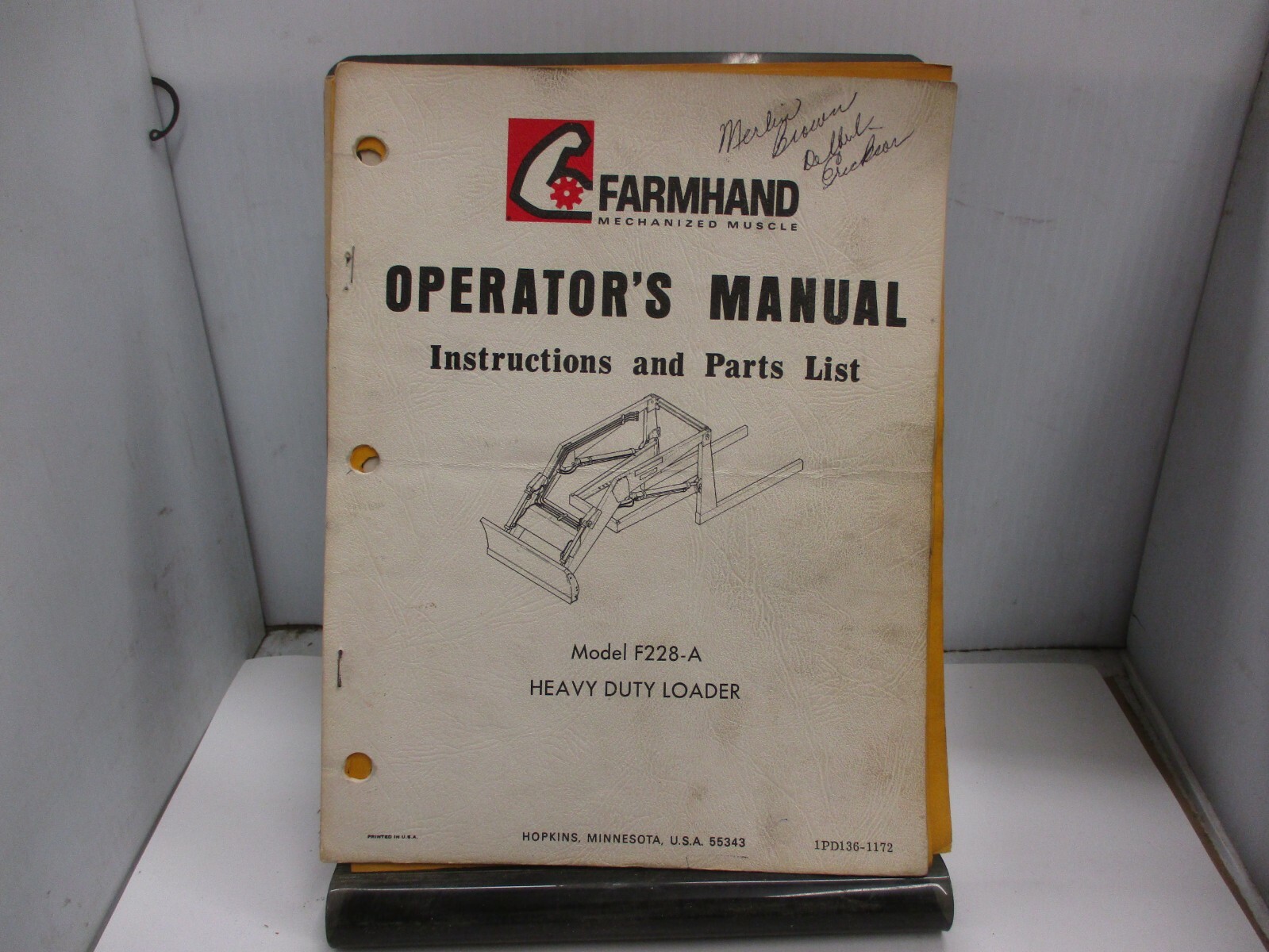 FARMHAND Model F228-A Loader Operators Manual | eBay