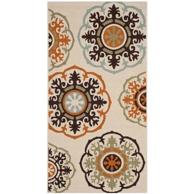 Safavieh Indoor/Outdoor Cream/Terracotta Rug 4' ' 7 - VER002-0715-4 for ...