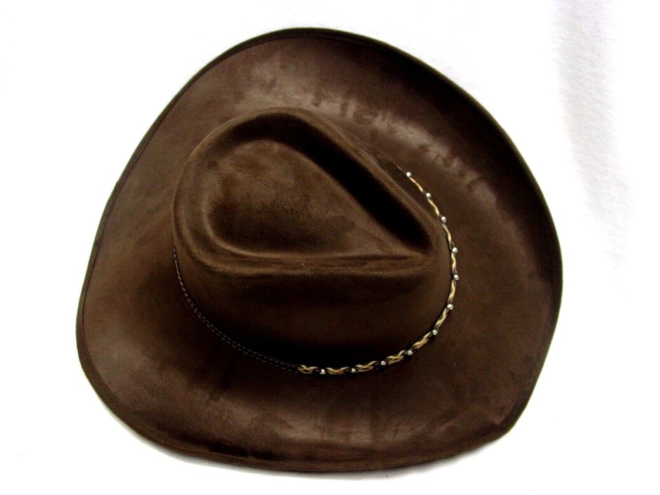 Cattleman Brown NEW Cowboy HAT Pinched Front MEDIUM | eBay