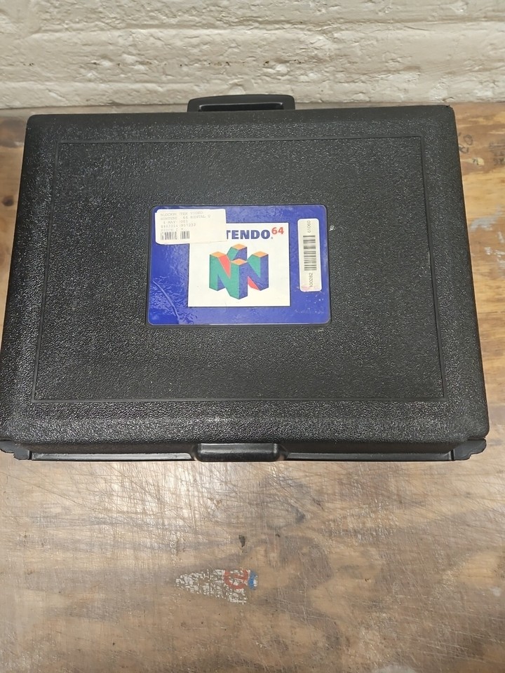 Nintendo 64 Blockbuster Case and Rental Console Wires Controllers ...