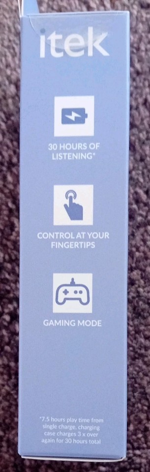 Itek PURPLE WIRELESS WIRELESS EARBUDS ENC TECHNOLOGY & CHANGING CASE ...