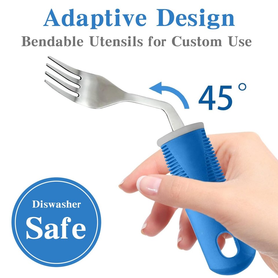Adaptive Utensils (3-Piece) - Bendable Adaptive Utensils Weighted ...
