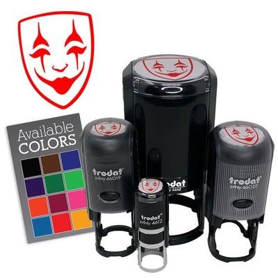 Jester Clown Joker Mask Smile Drama Self-Inking Rubber Stamp Crafting ...
