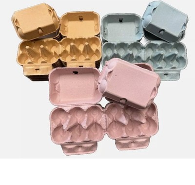 24 - 280 Pink, Brown and Blue Coloured Egg Boxes Cartons 1/2 Dozen ...