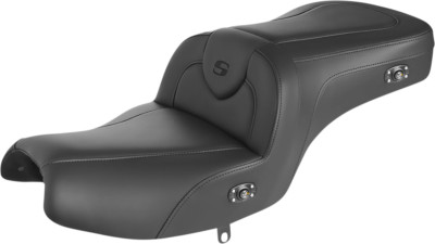 SADDLEMEN RoadSofa* Seat - without Backrest - Black w/ Black Stitching ...